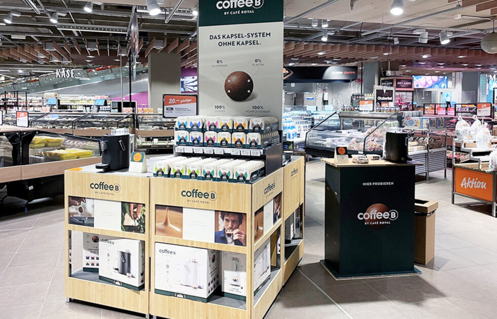 Coffee B – Displays für die grösste Innovation der Migros ...
